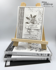 Stampin’ Up! CAS Monochromatic Textured Notes & Text Thank You with ...